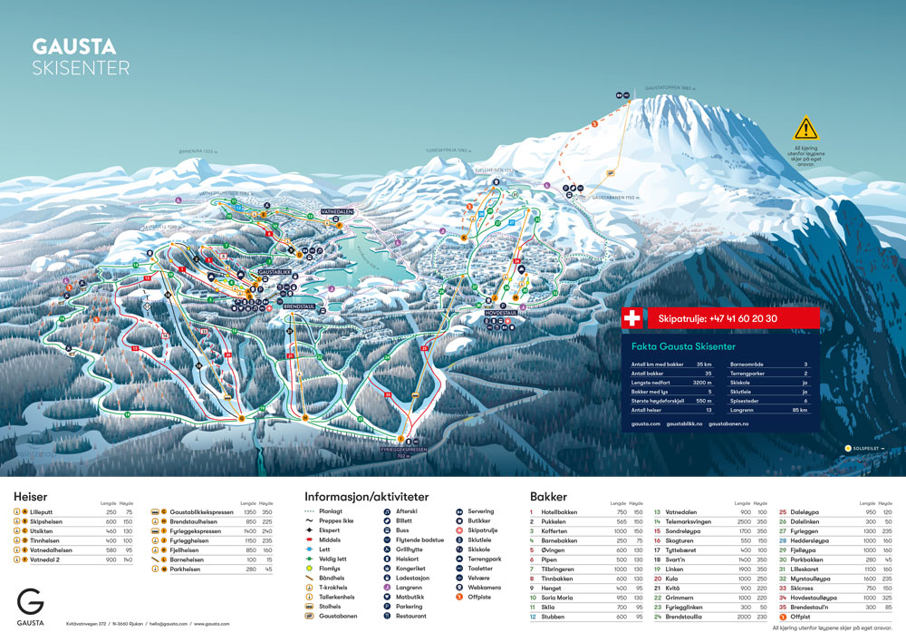 Ski resort piste maps - Visit Telemark