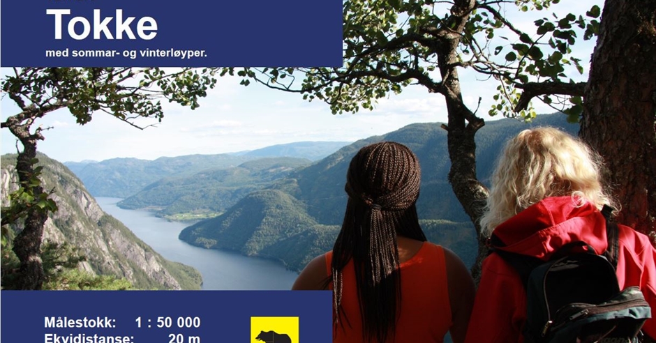 Hiking map for Tokke - Hiking in Dalen, Tokke - Dalen